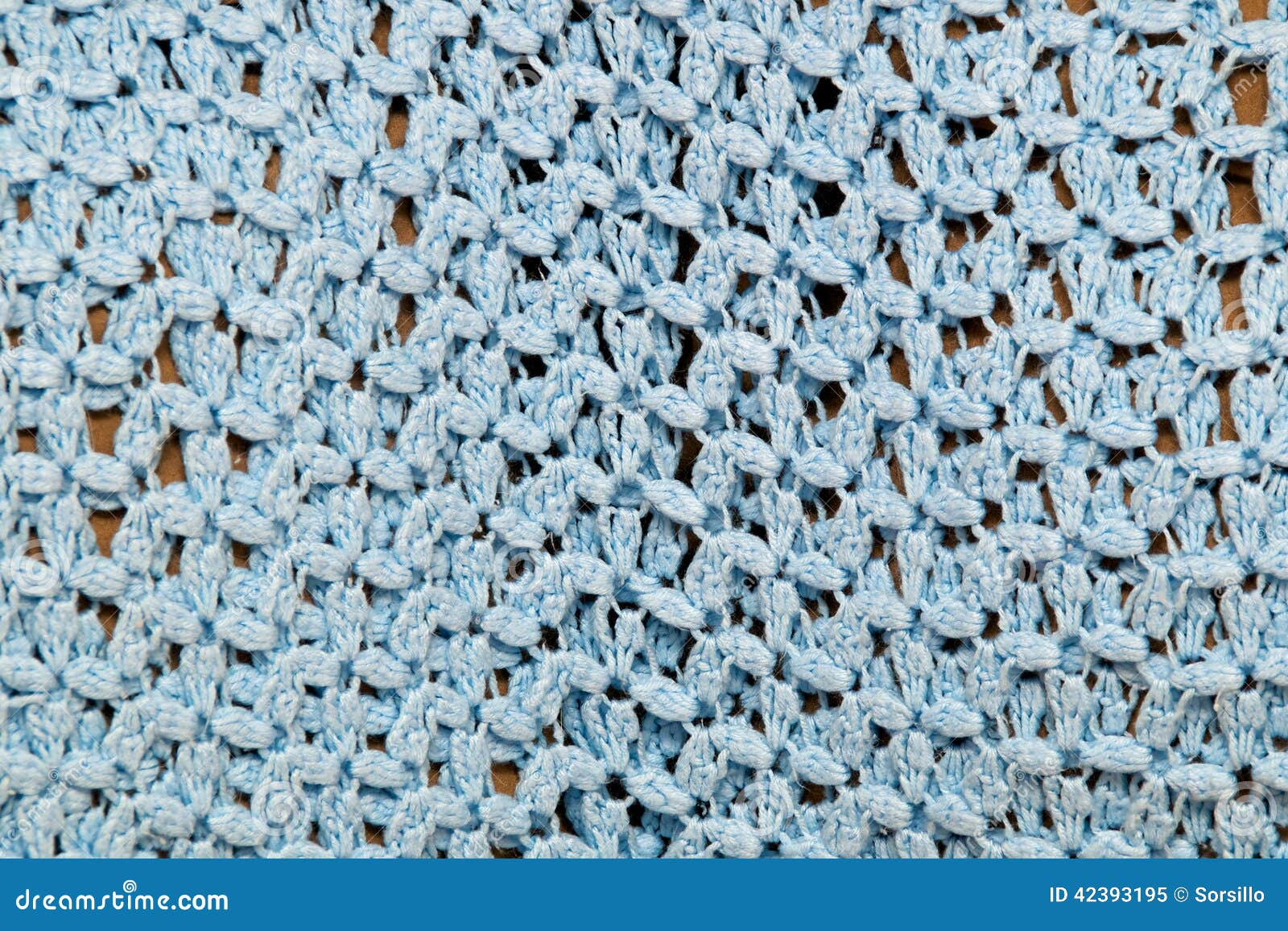 Blue Crocheted Afghan Blanket Stock Image - Image of afghan, knots ...