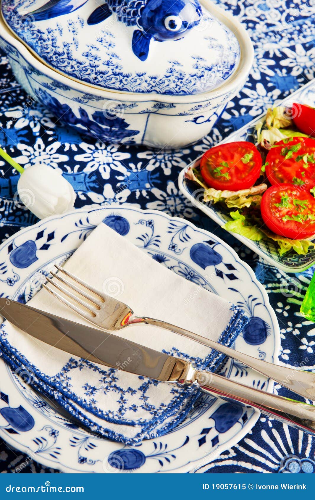 Blue Crockery with Fresh Tomatoes Stock Image - Image of tomatoes ...