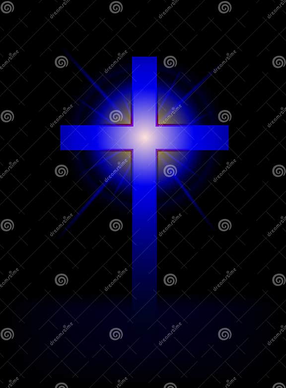 Blue cross background stock illustration. Illustration of prayer - 30611732