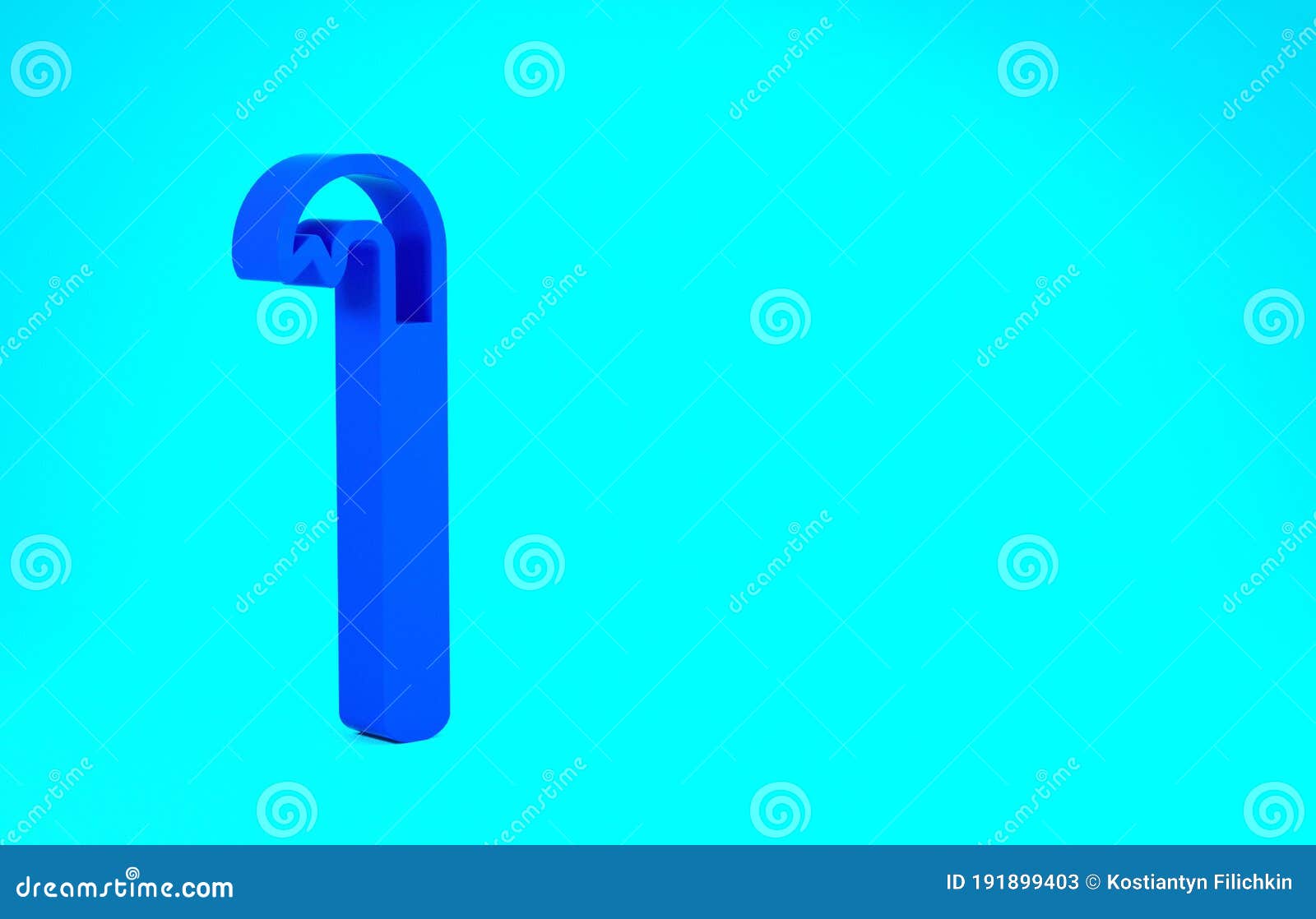 Blue Crowbar Icon Isolated on Blue Background. Minimalism Concept Stock ...