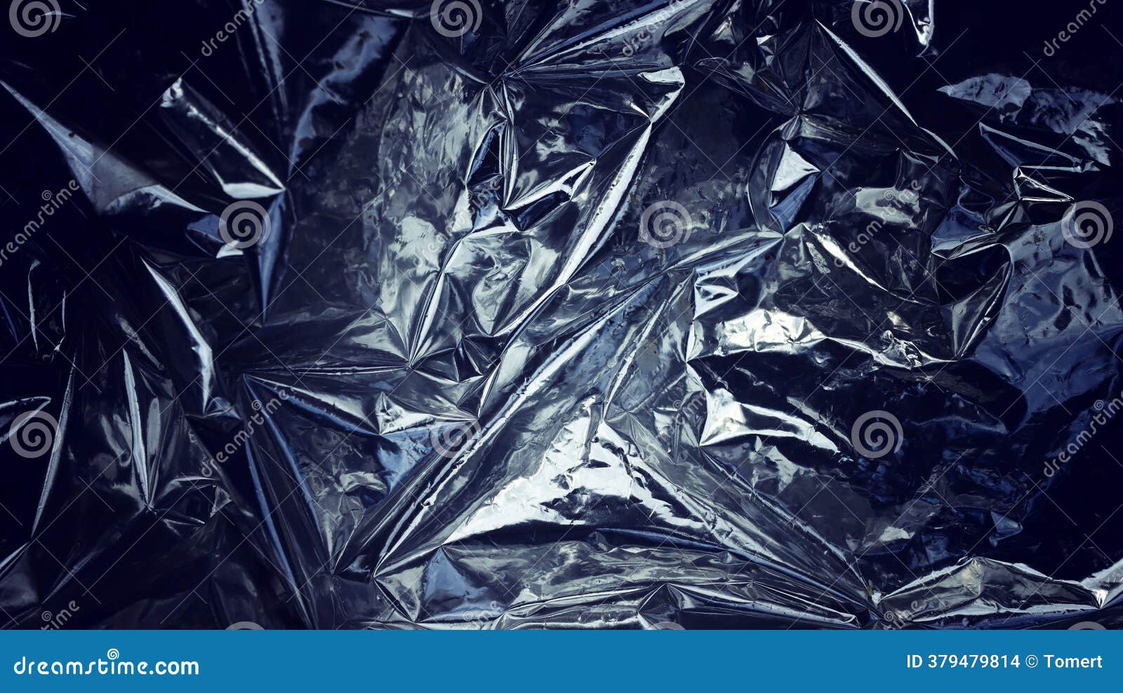 Blue Crumpled Texture Background. Flat Lay Mockup Design. Paper Texture ...