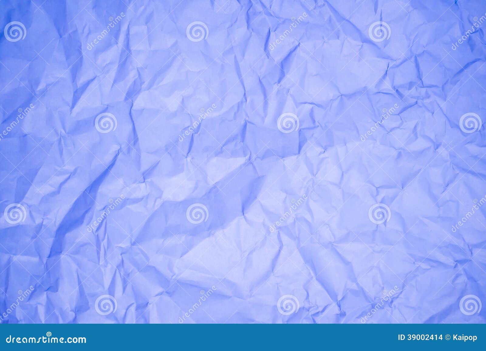 Blue crumpled paper stock photo. Image of isolated, cardboard - 39002414