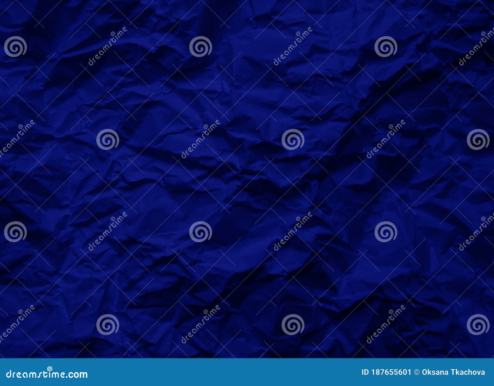 Blue Crumpled Paper Texture Background Stock Image - Image of backdrop ...