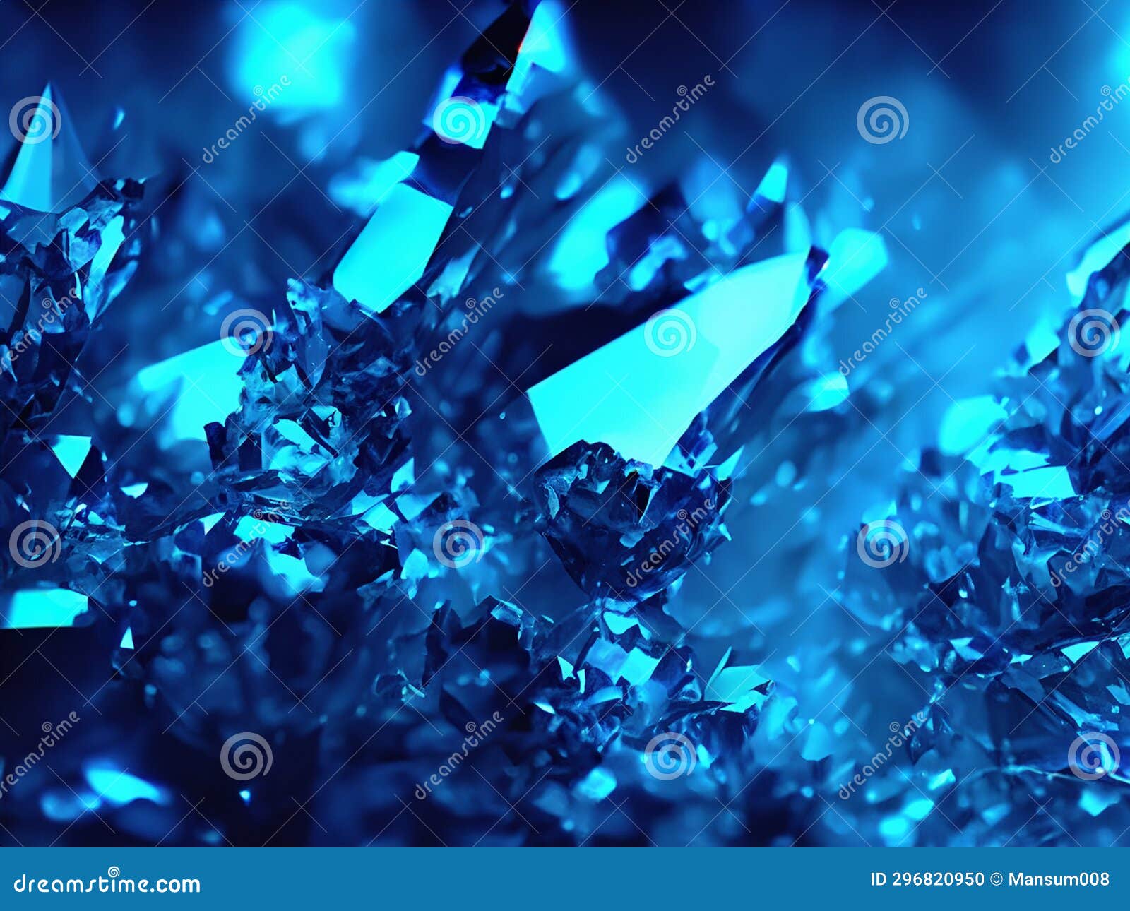 Blue Crystal Background with Diamonds. 3d Illustration Stock ...