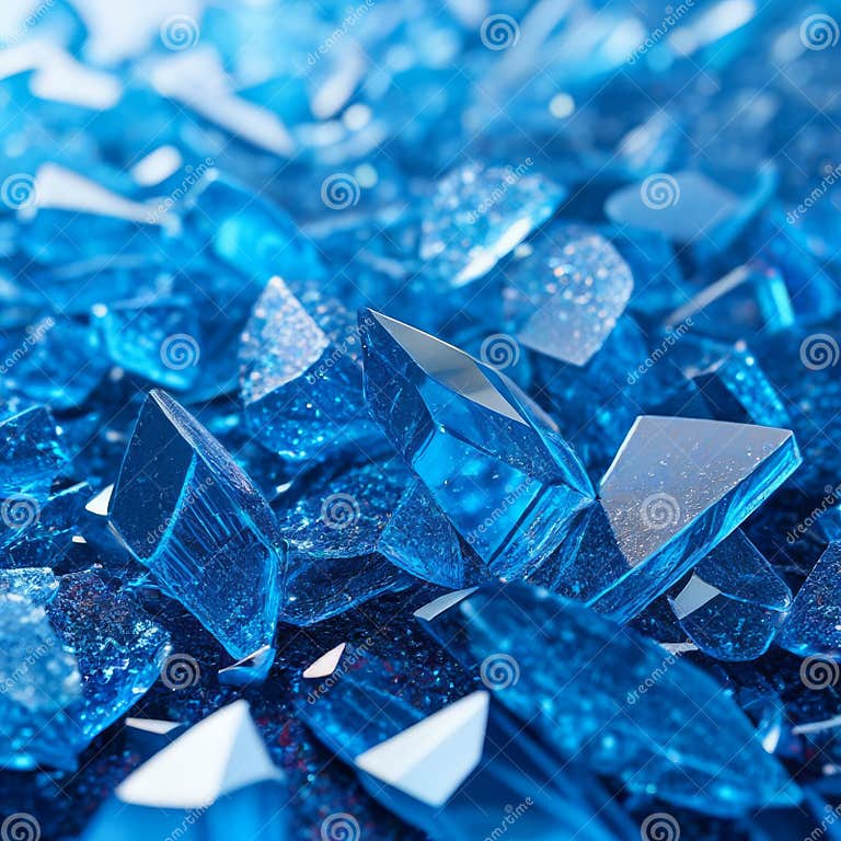 Blue Crystal Background with Shallow Depth of Field. Blue Crystal ...