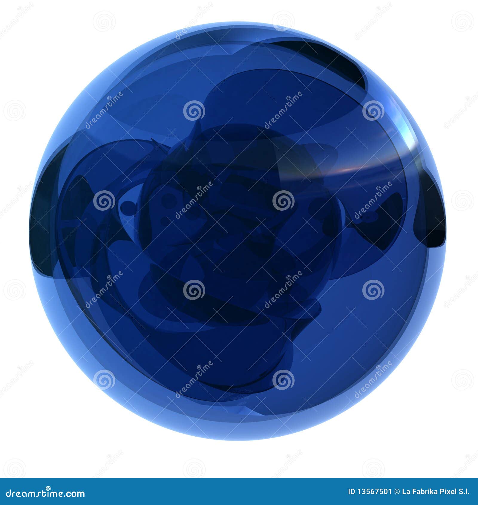 Blue crystal ball stock illustration. Illustration of isolated - 13567501