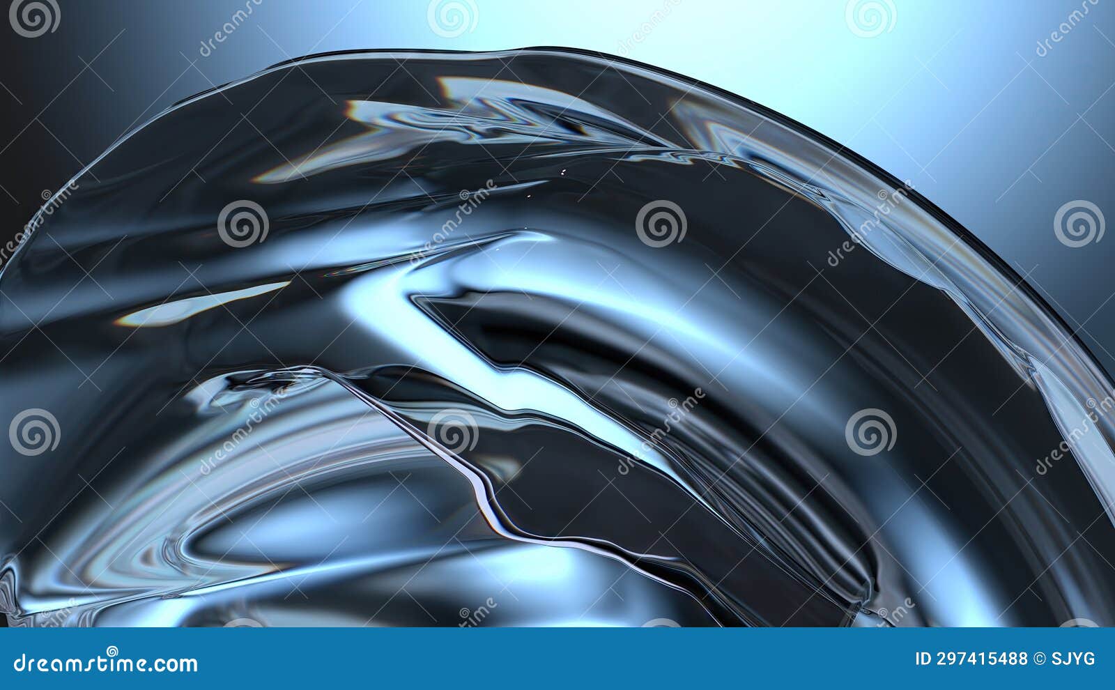 Blue Crystal Clear Beautiful Refraction and Reflection Elegant Modern ...