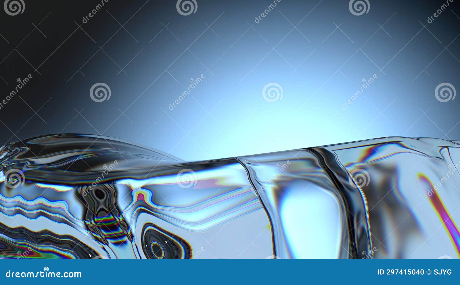 Blue Crystal Cool and Refreshing Refraction and Reflection Elegant and ...