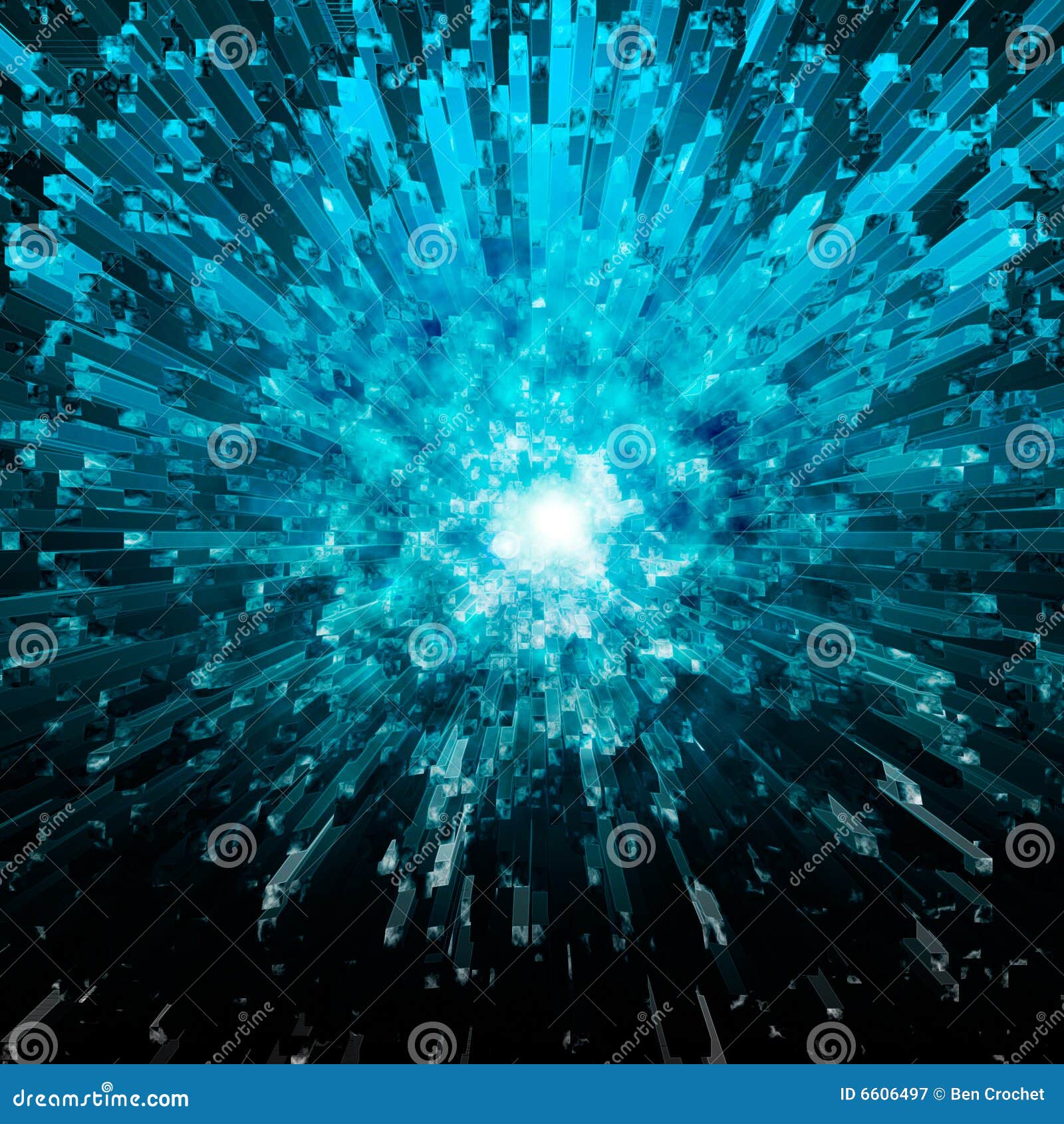 Blue Crystal Explosion stock illustration. Illustration of painting ...