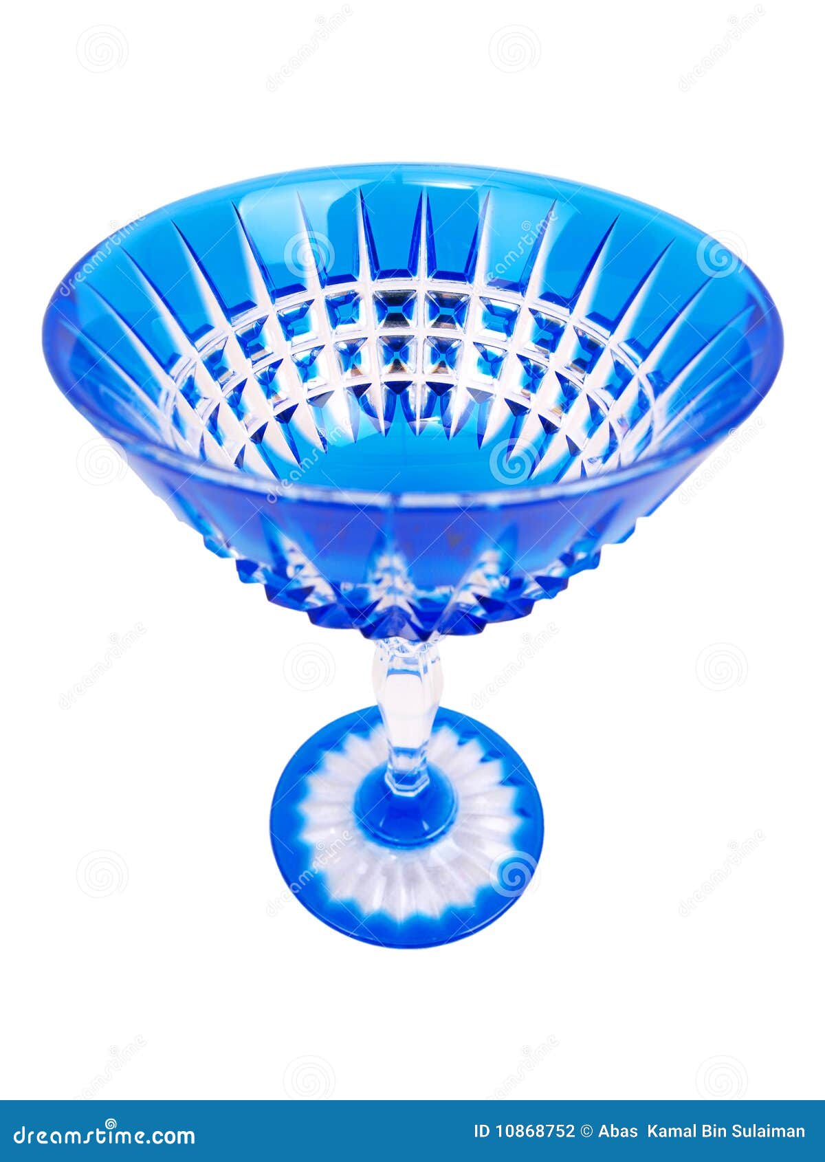 Blue Crystal Glass Four stock photo. Image of crystal - 10868752