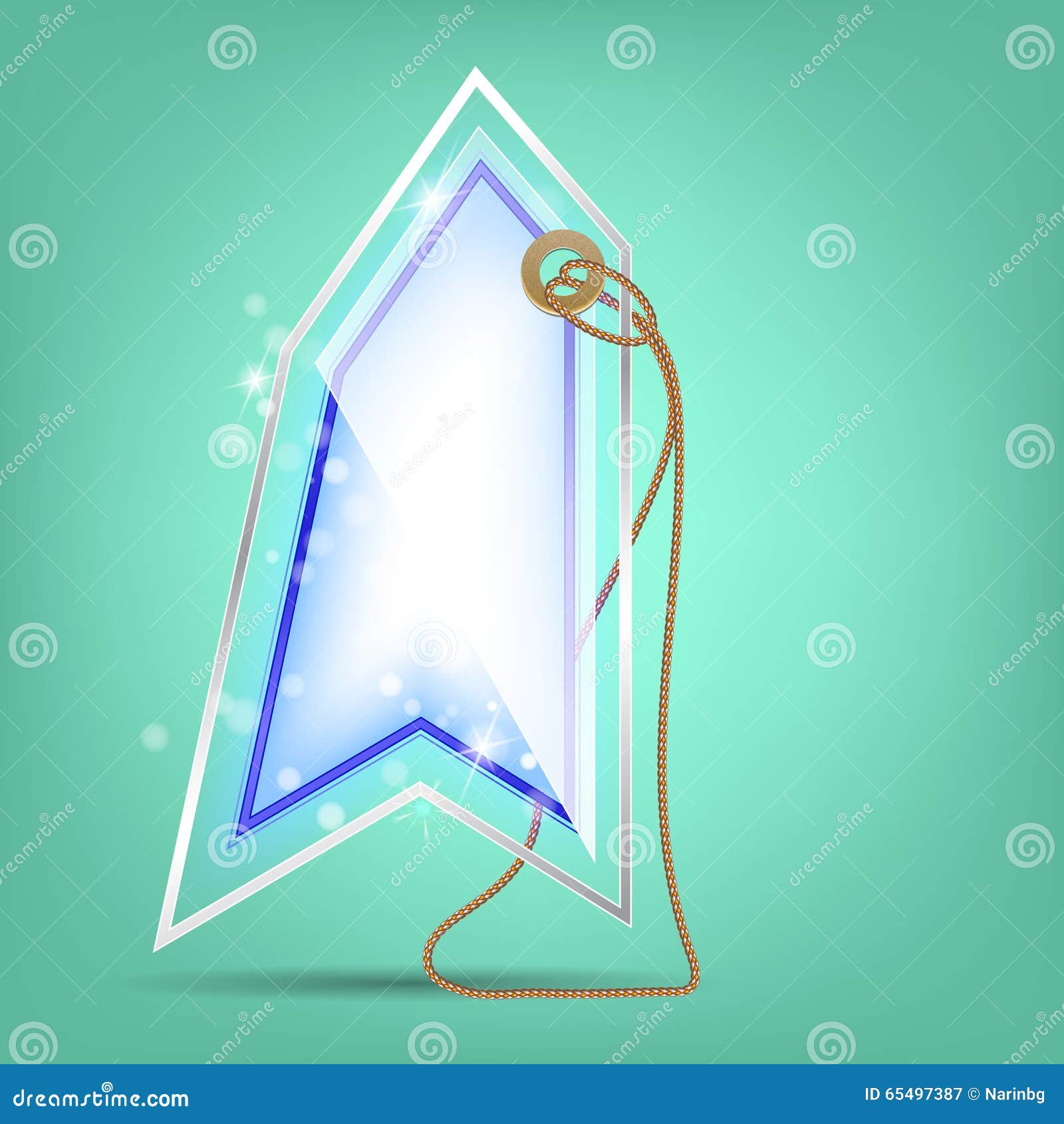 Blue crystal of label stock vector. Illustration of message - 65497387
