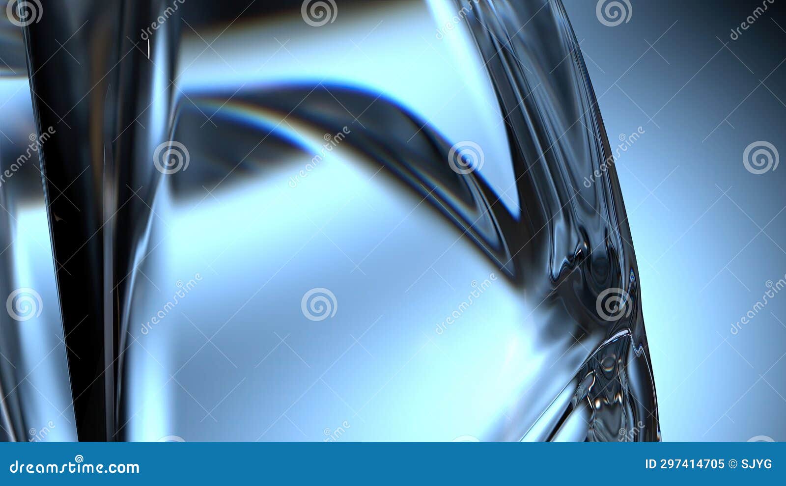 Blue Crystal Organic Transparent Refraction and Reflection Elegant ...