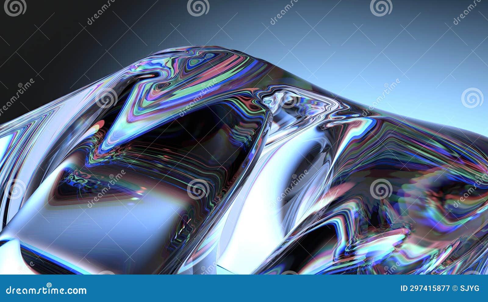 Blue Crystal Refreshing Beautiful Refraction and Reflection Elegant ...