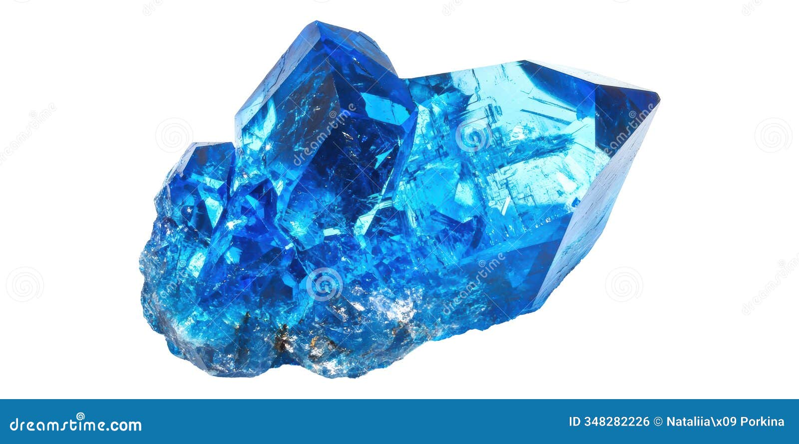 Blue Crystal Rock Isolated on Transparent Background Stock Photo ...