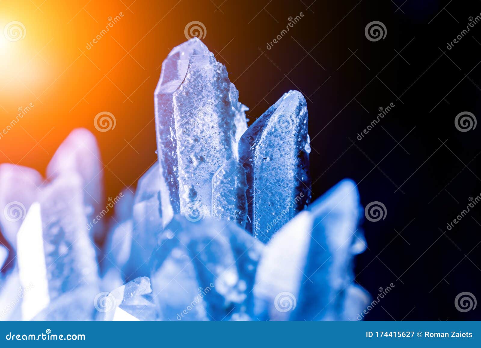 Blue Crystal Texture and Background. Beautiful Abstract Background ...