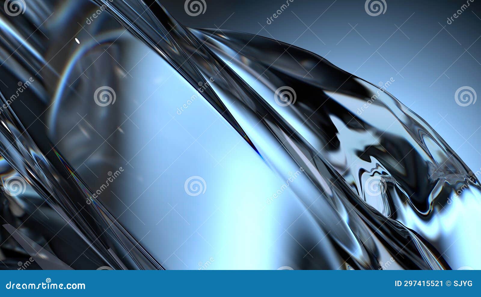 Blue Crystal Transparent Refreshing Refraction and Reflection Elegant ...