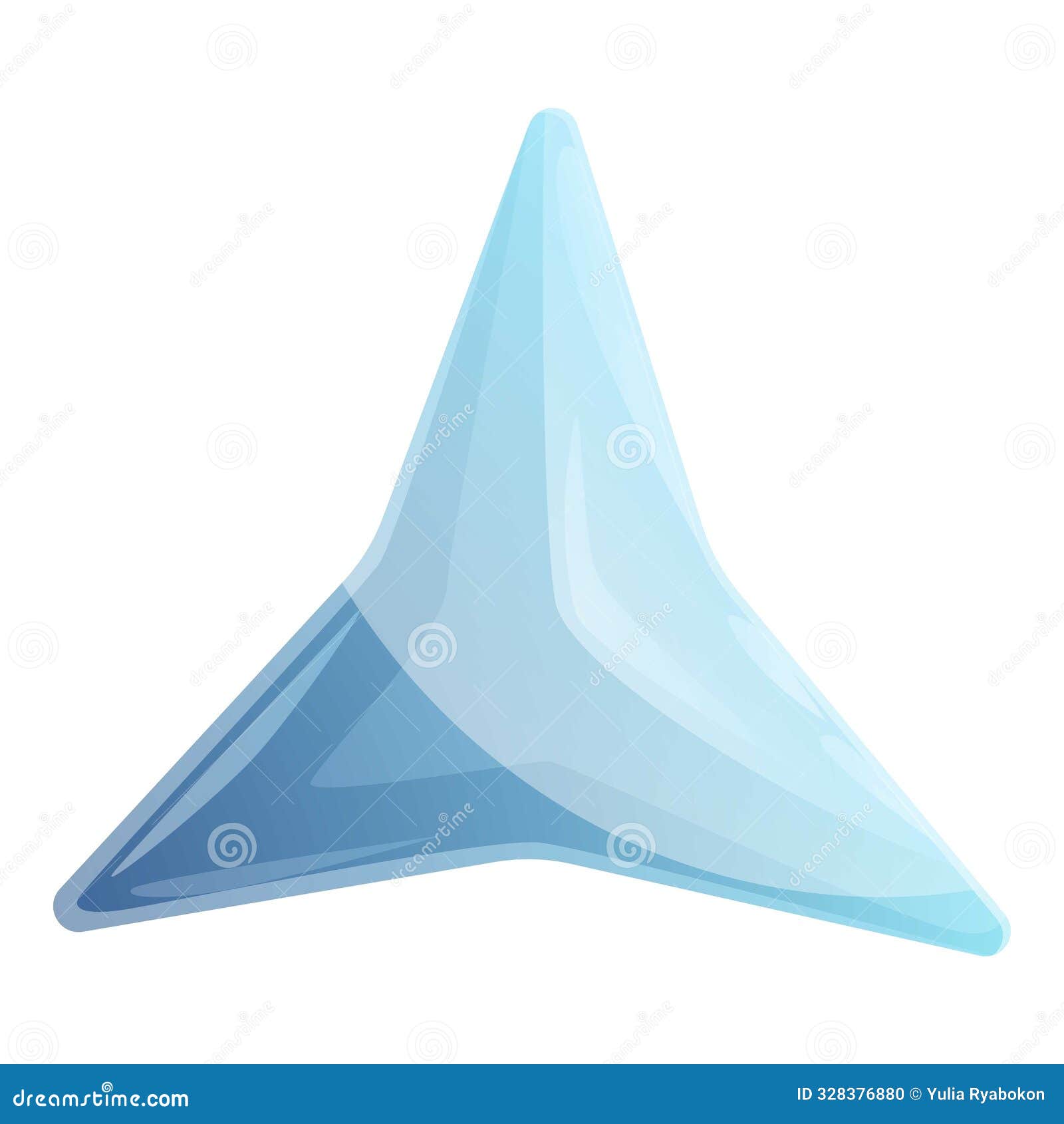 Blue Crystal Triangle Pointing Up Representing Growth and Success Stock ...