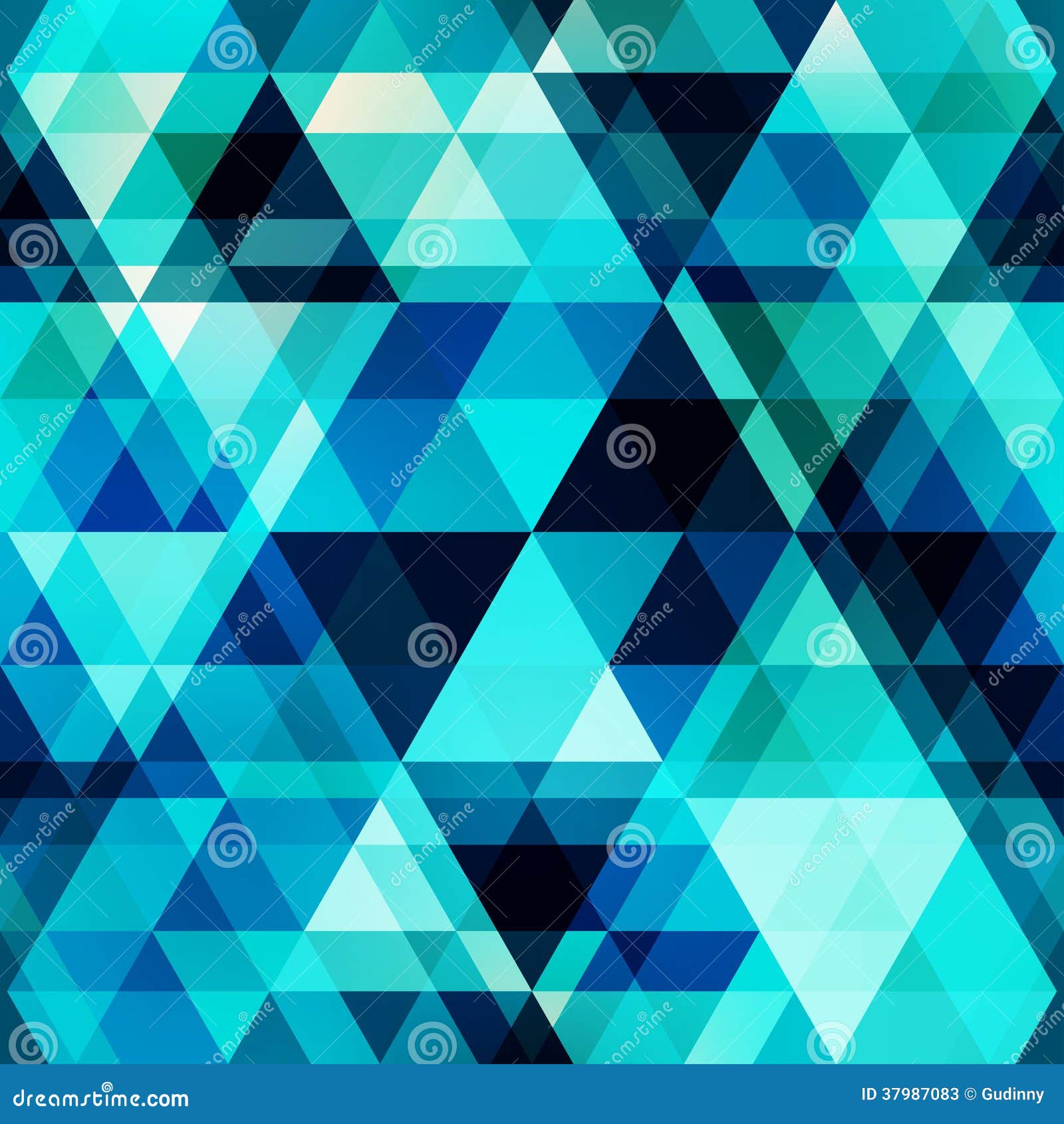 Blue Crystal Vector Seamless Pattern Stock Vector - Illustration of ...