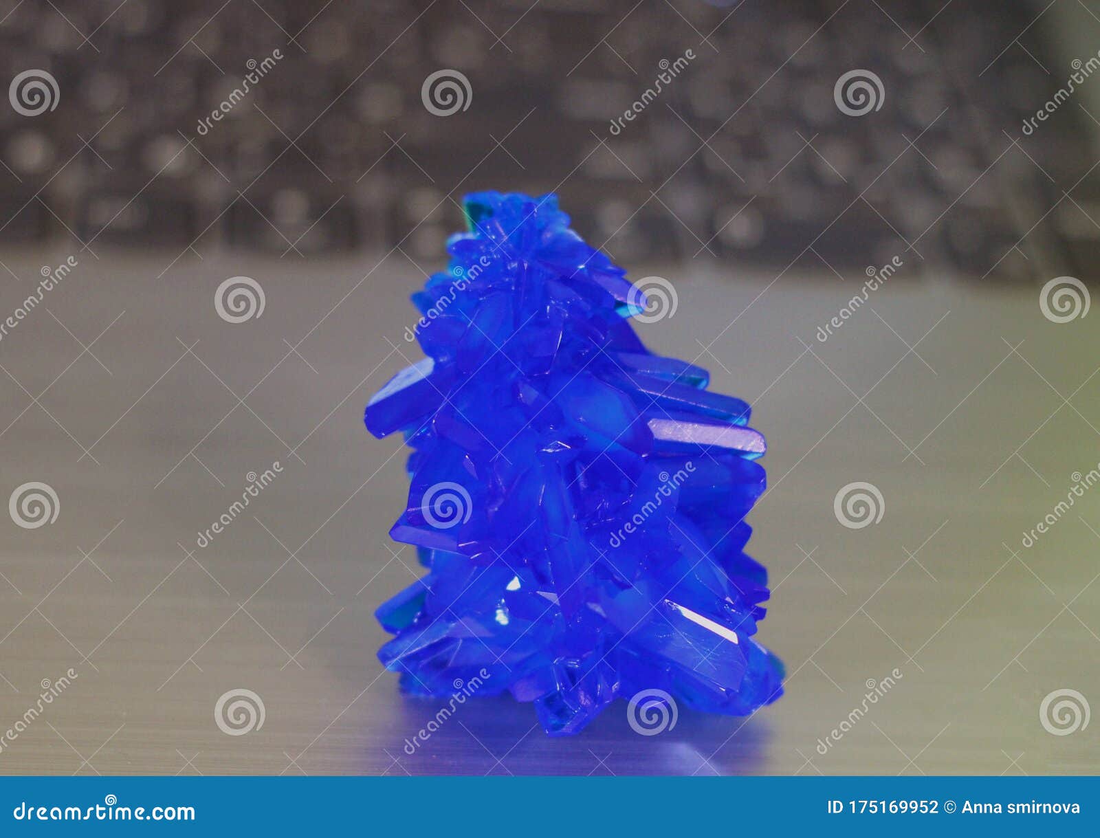 Blue Crystals of Copper Sulfate, Silver-based, Macro Stock Photo ...
