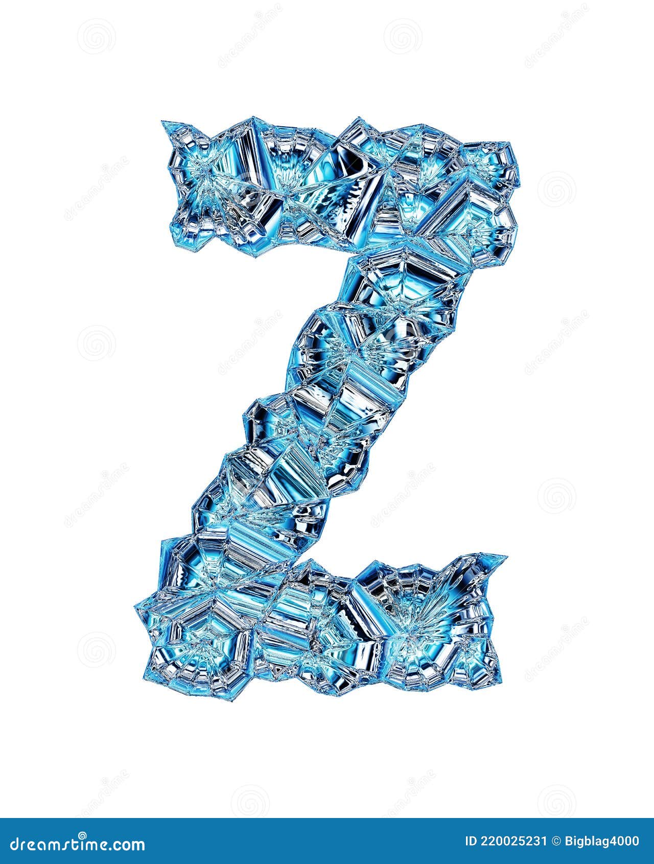 Blue Crystals Font.Glass Italic Lowercase Letter. Stock Illustration ...