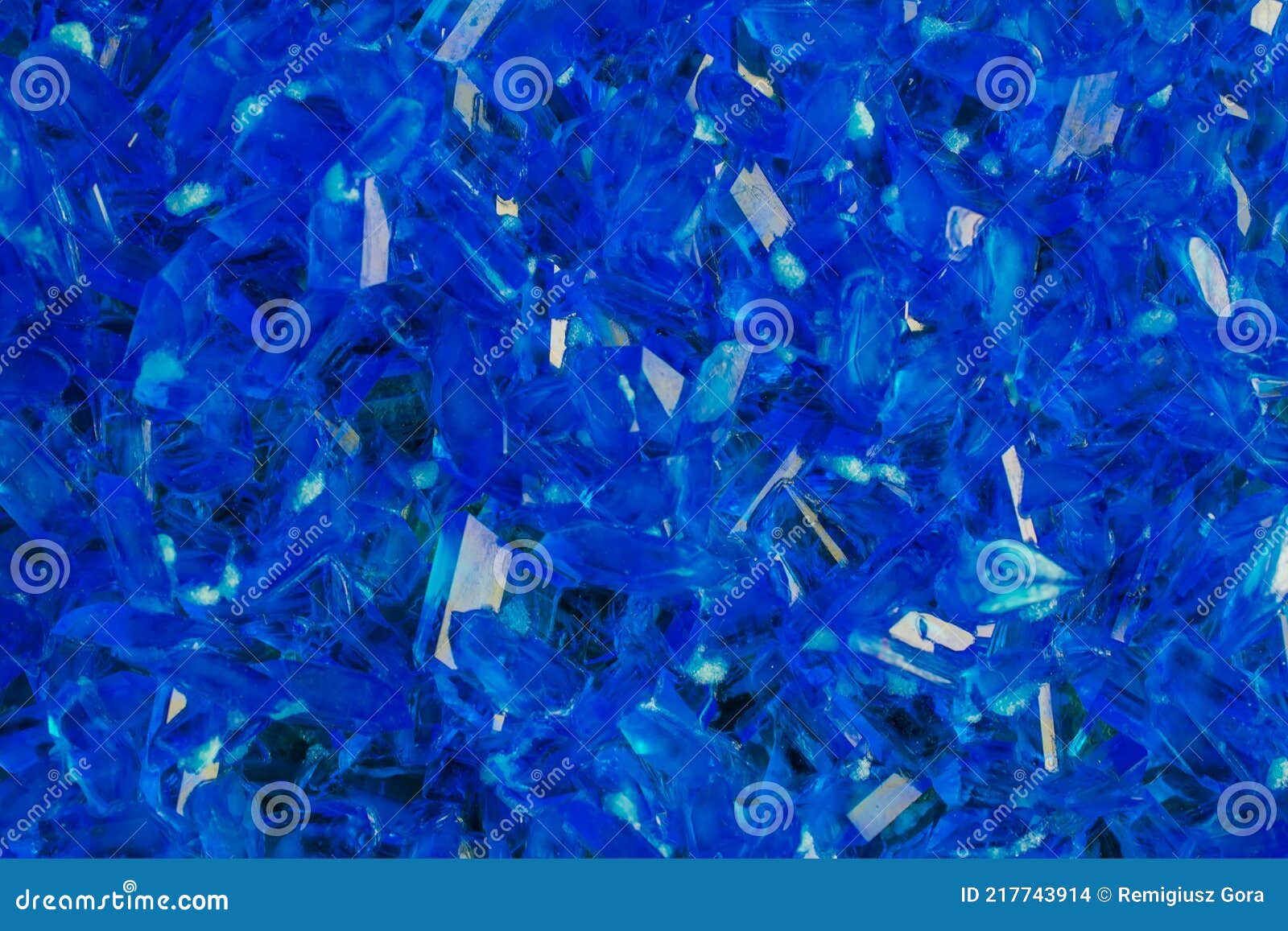 Blue Crystals Pattern Abstract Background Copper Sulfate Stock Photo ...