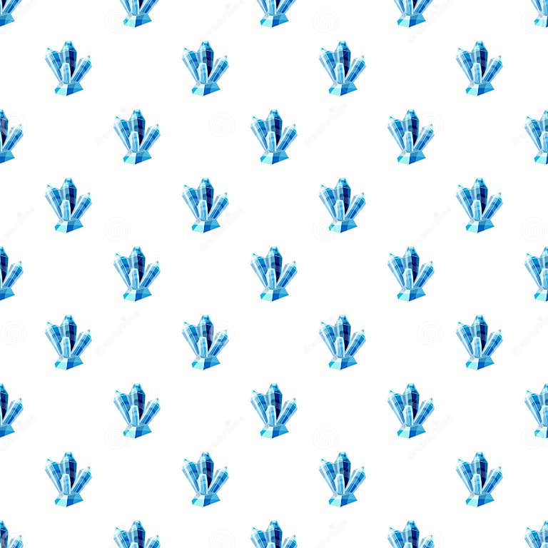 Blue crystals pattern stock vector. Illustration of pattern - 96660541
