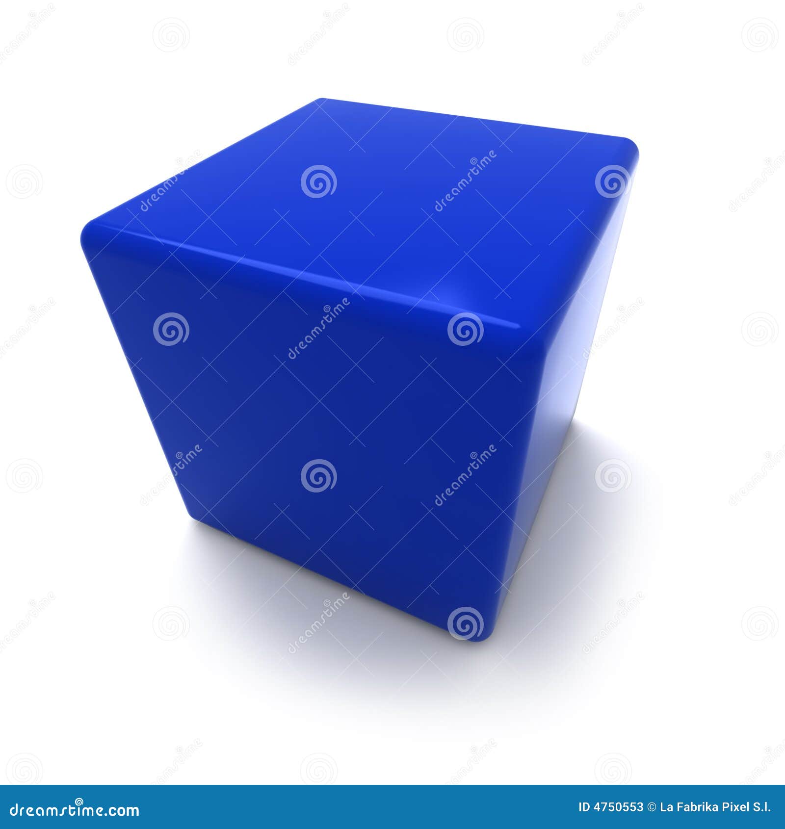 Blue cube stock illustration. Illustration of pouffe, abstract - 4750553