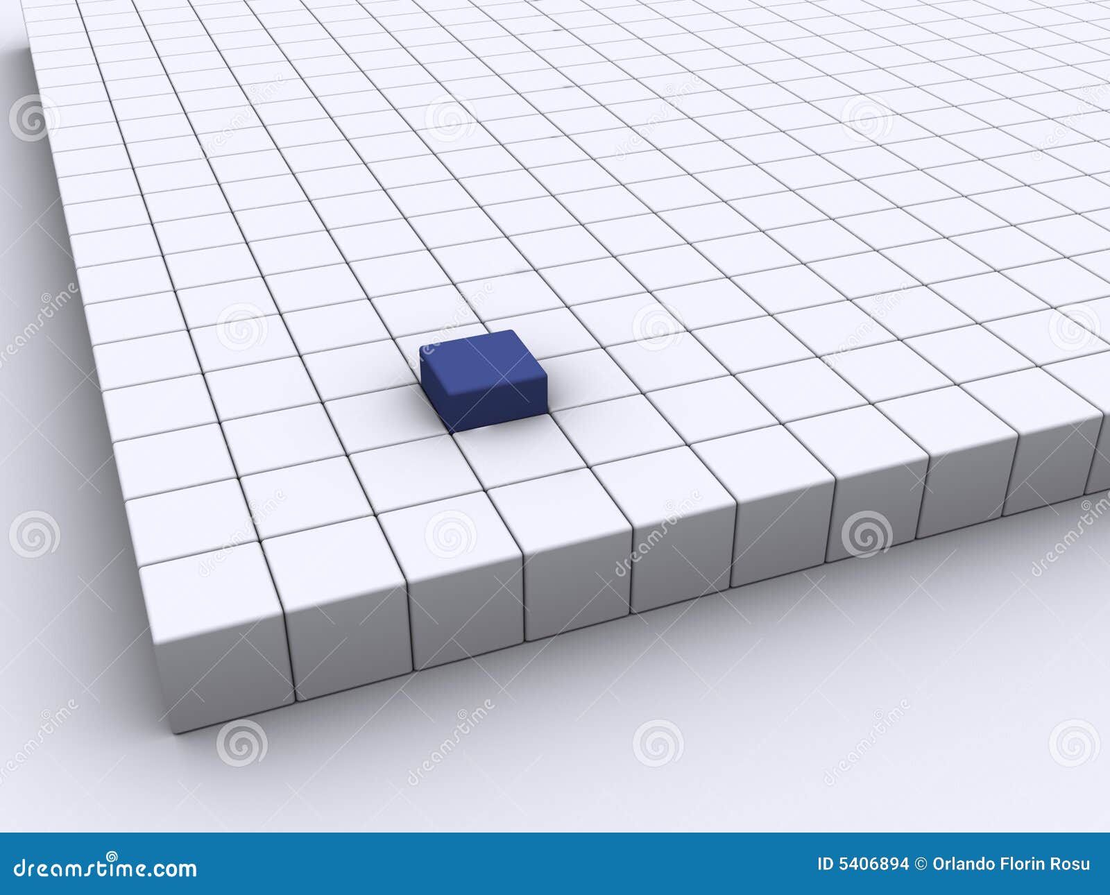 The blue cube stock illustration. Illustration of distinctive - 5406894