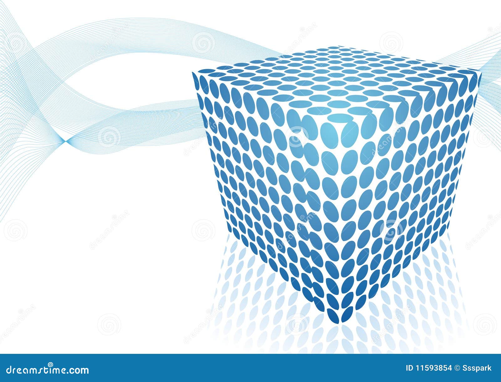 Blue cube abstract design stock vector. Illustration of fantasy - 11593854