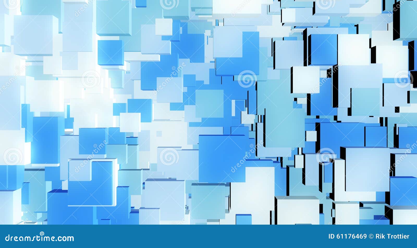 Blue Cube abstract stock illustration. Illustration of spread - 61176469