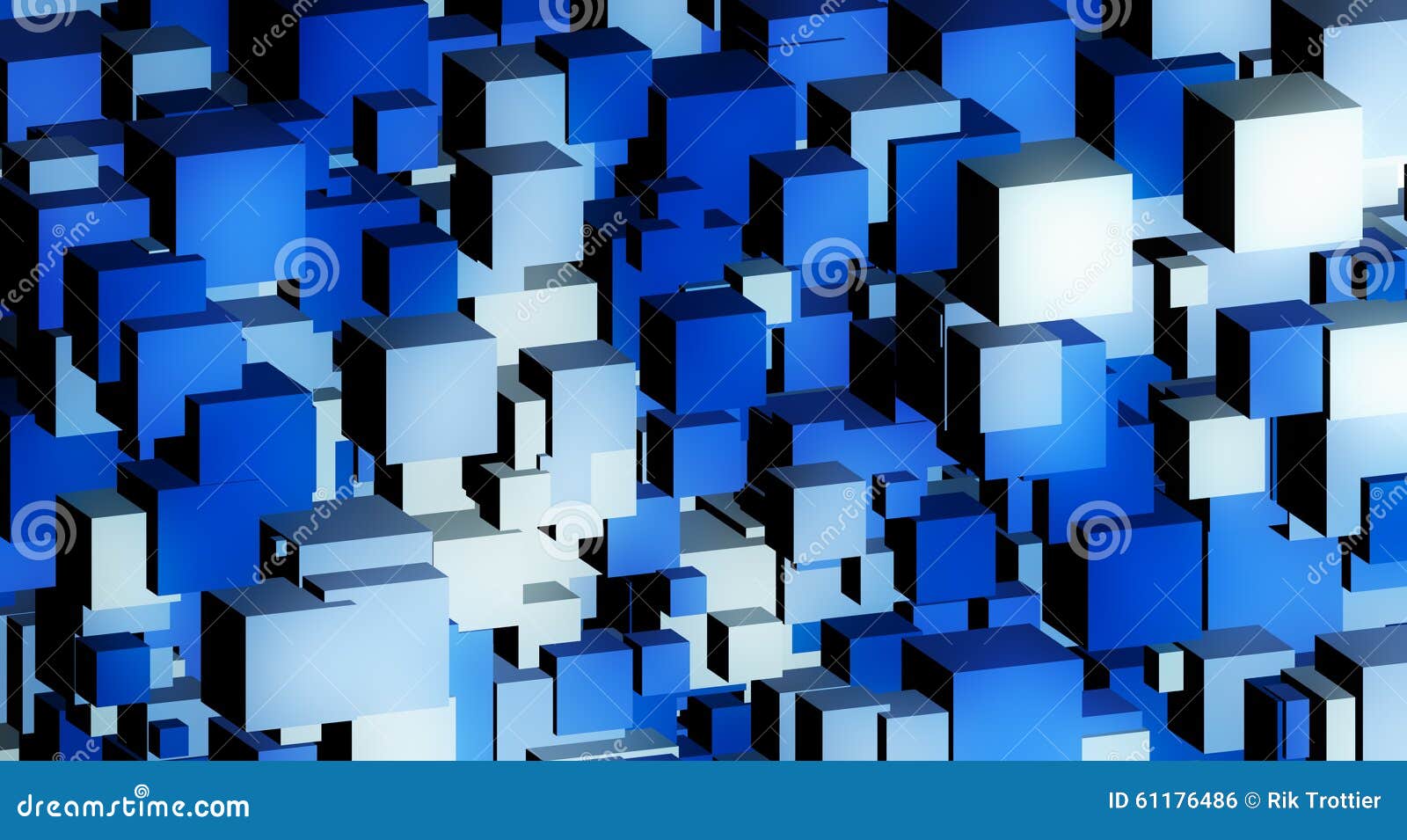 Blue Cube abstract stock illustration. Illustration of cubes - 61176486