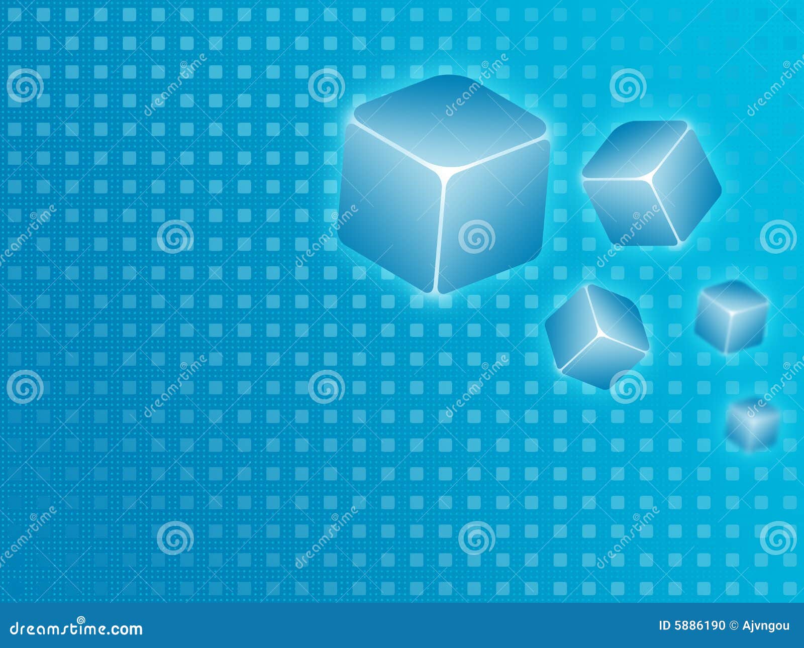Blue Cube Background stock illustration. Illustration of design - 5886190