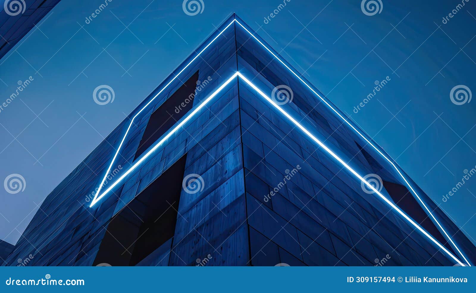 A Blue Cube Building Showcasing Modern Architecture, Emphasizing the ...