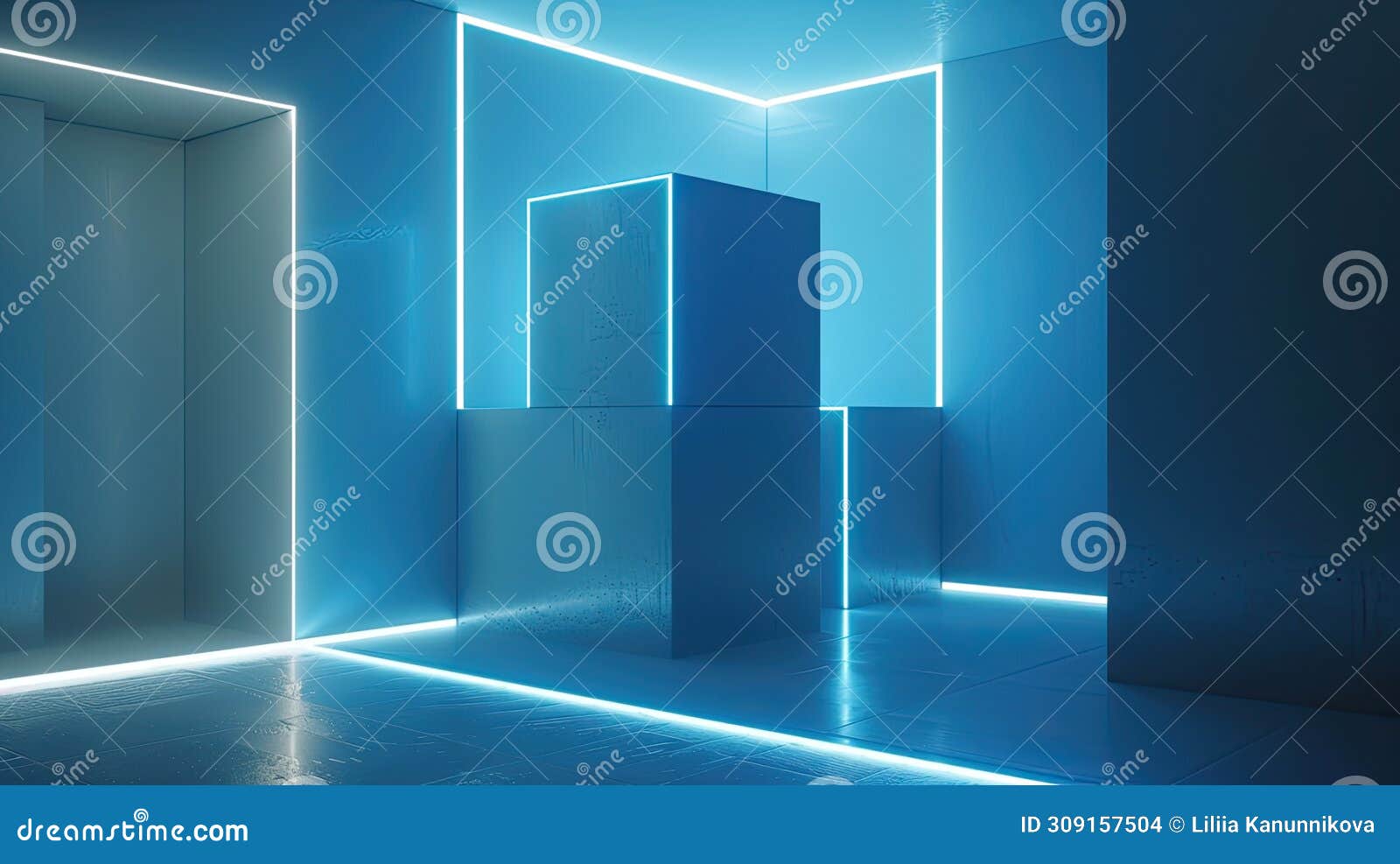 A Blue Cube Building Showcasing Modern Architecture, Emphasizing the ...