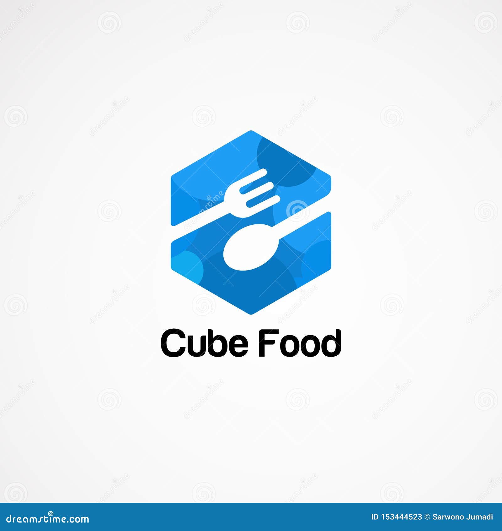 Blue Cube Food Logo Vector Concept,icon, Element, and Template for ...
