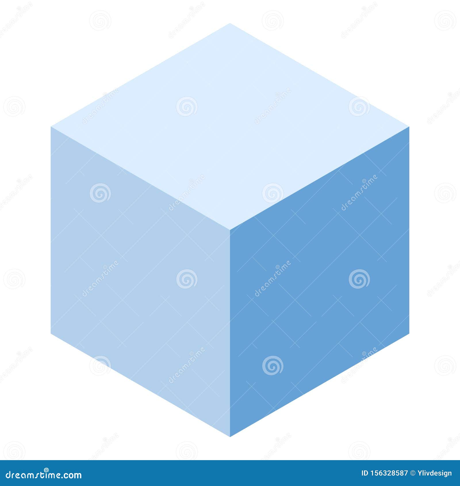Blue Cube Icon, Isometric Style Stock Vector - Illustration of object ...