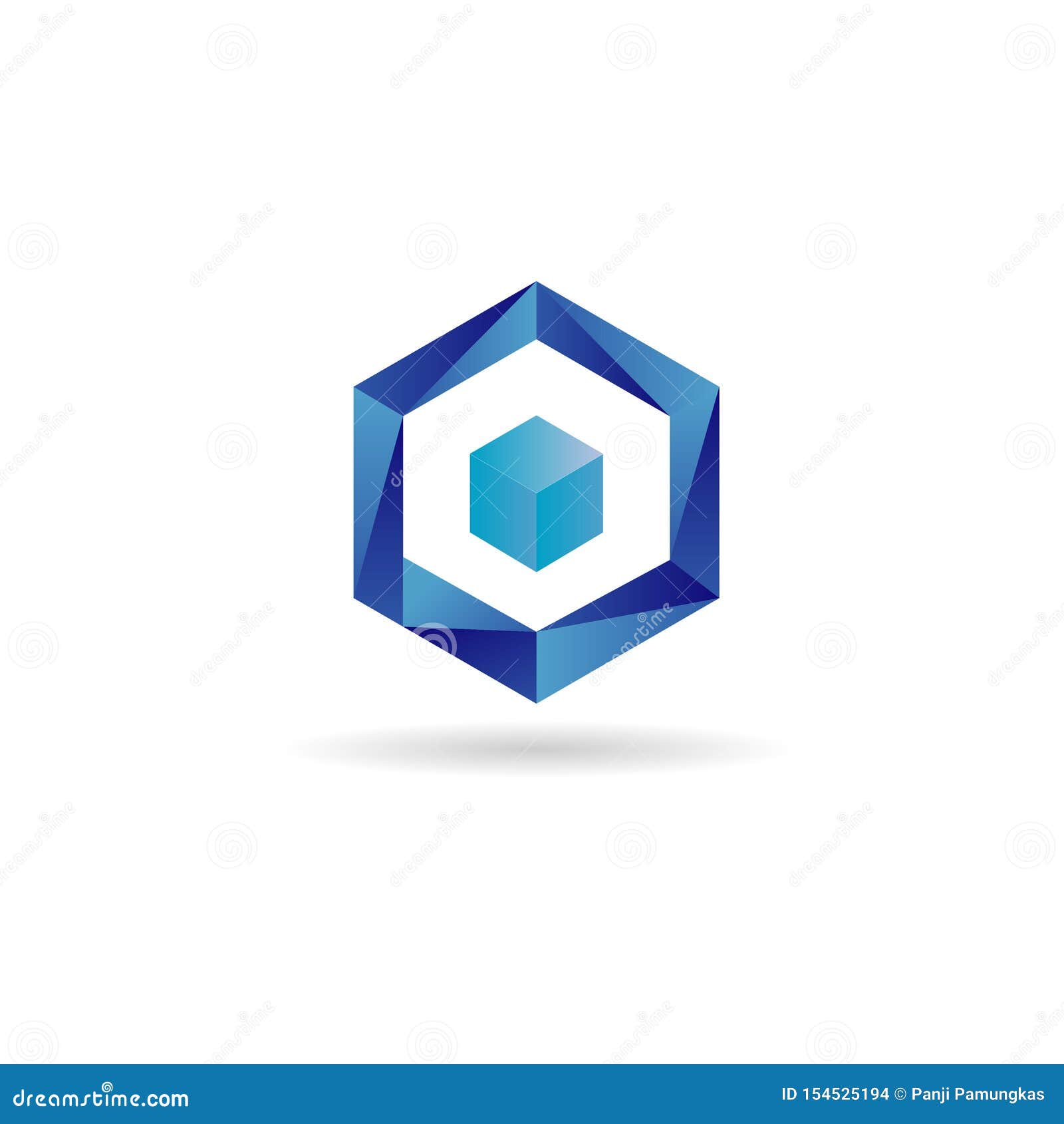 Blue Cube Logo Design Symbol Icon Stock Illustration - Illustration of ...