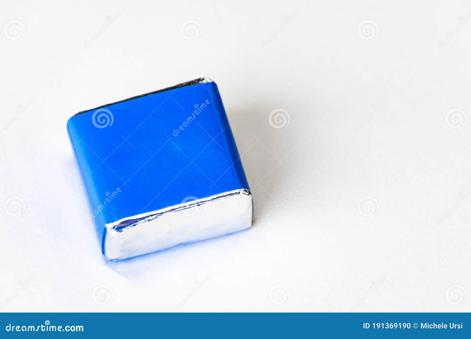 Blue Cube on a White Background Stock Photo - Image of business ...