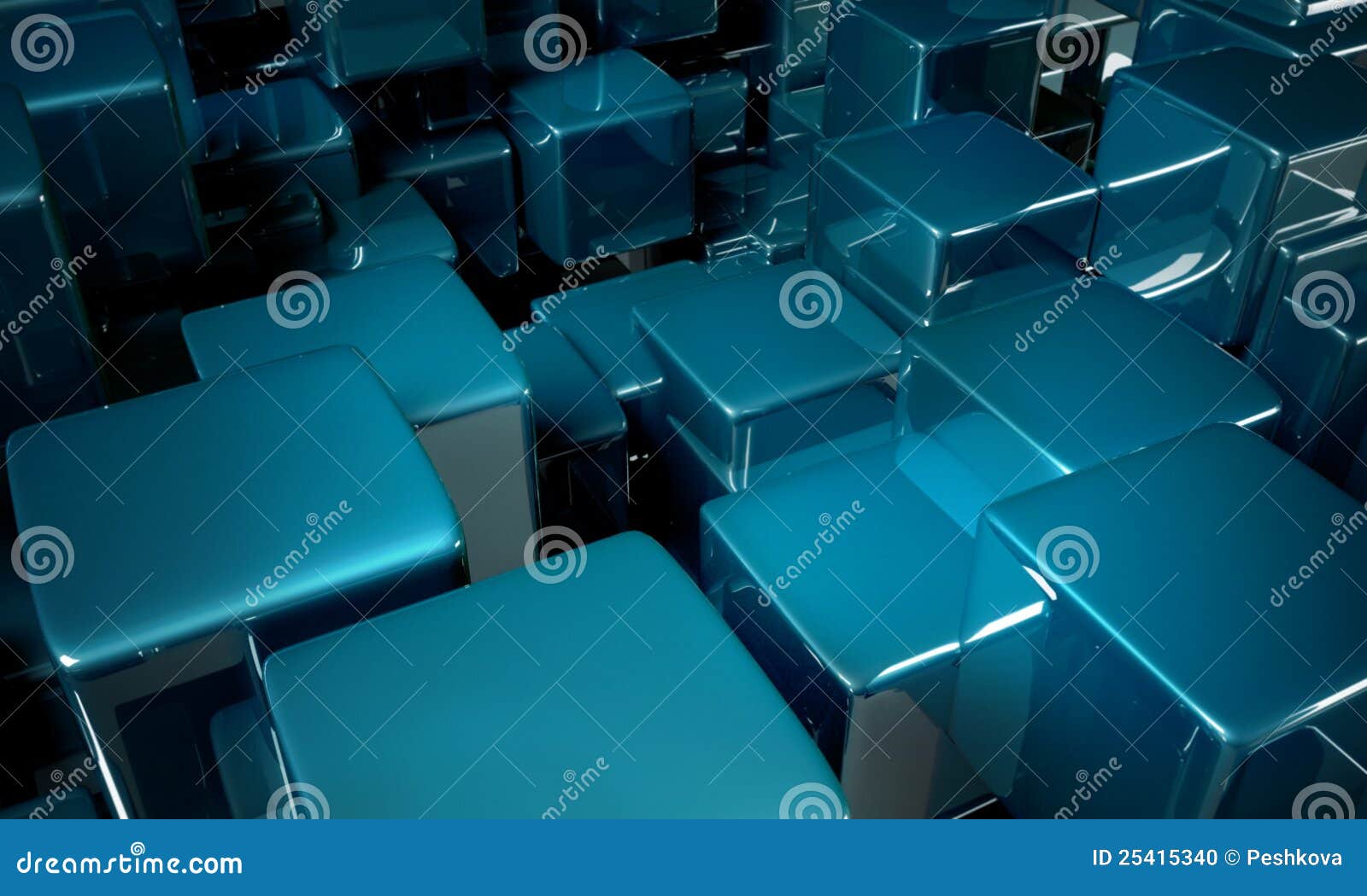 Blue cubes stock illustration. Illustration of geometric - 25415340