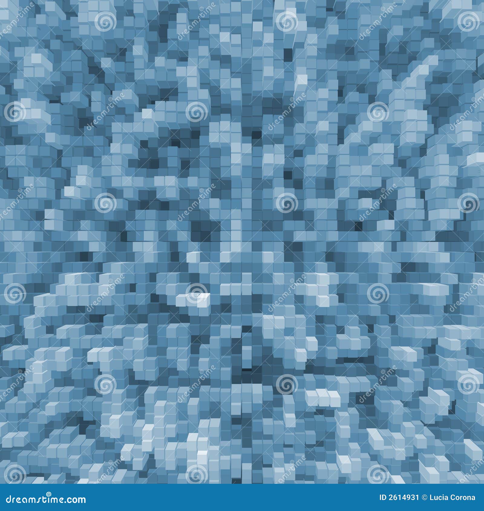 Blue cubes stock image. Image of piece, generated, wallpaper - 2614931