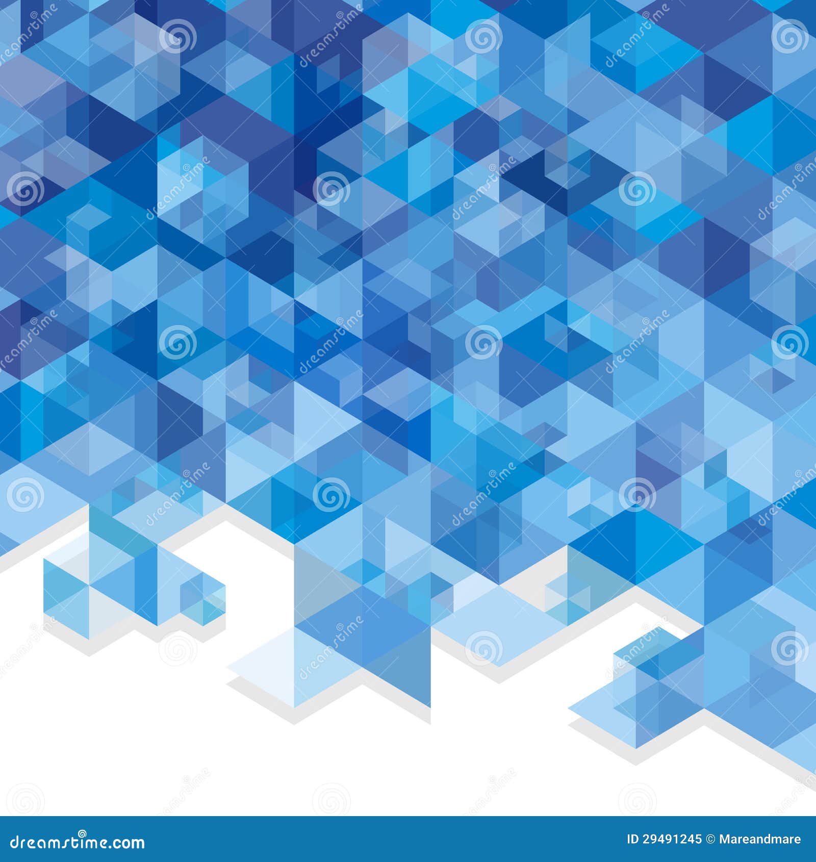 Blue cubes stock vector. Illustration of activity, geometric - 29491245