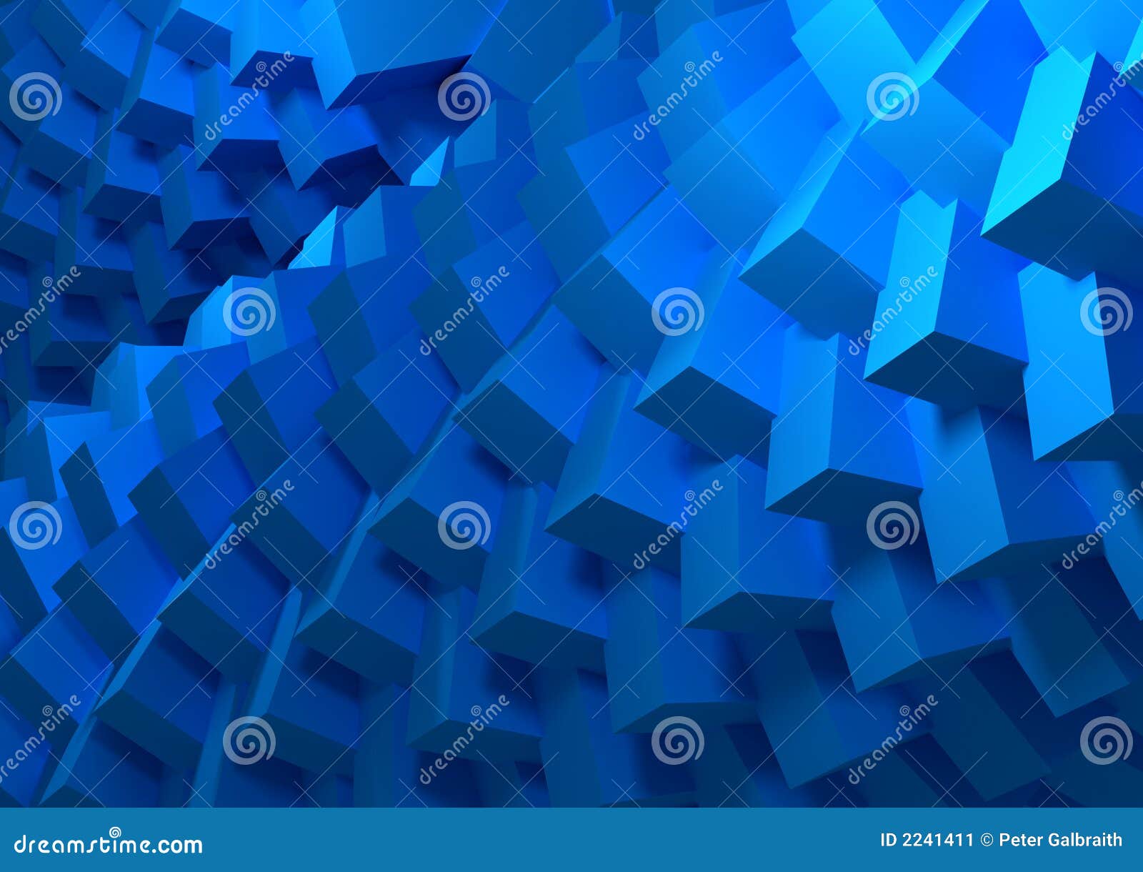 Blue cubes abstract stock illustration. Illustration of cube - 2241411