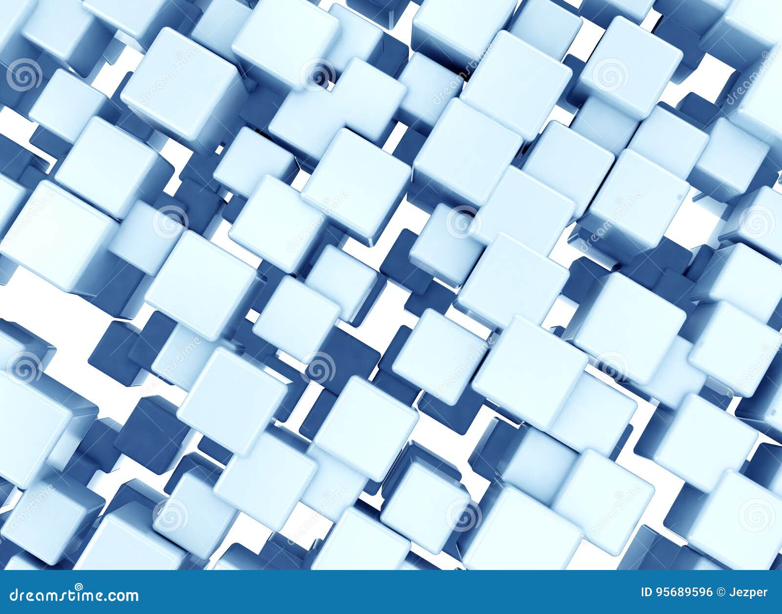 Blue cubes background stock illustration. Illustration of block - 95689596