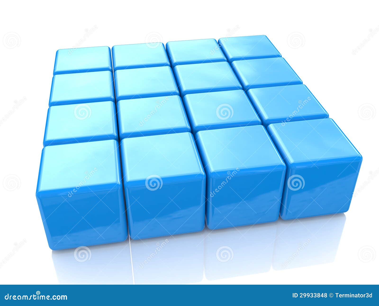 Blue cubes stock illustration. Illustration of blue, achievement - 29933848