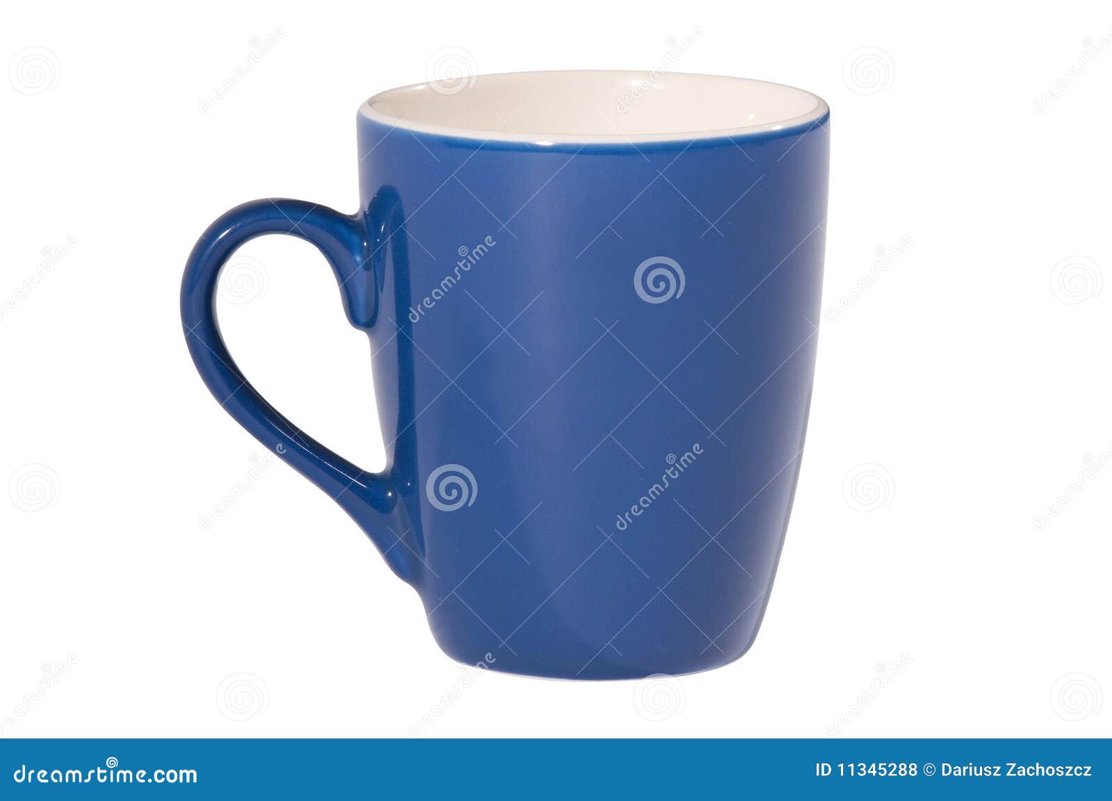Blue Cup of Tea (isolated on White) Stock Photo - Image of blue ...