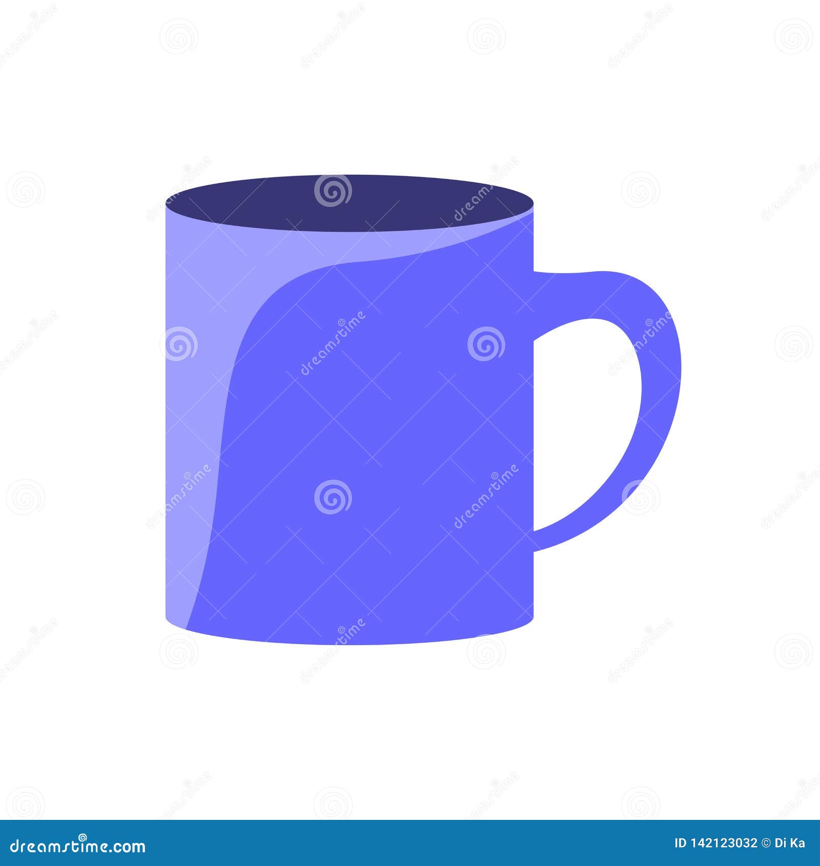 Blue Cup Vector Icon Clipart Stock Vector - Illustration of design ...