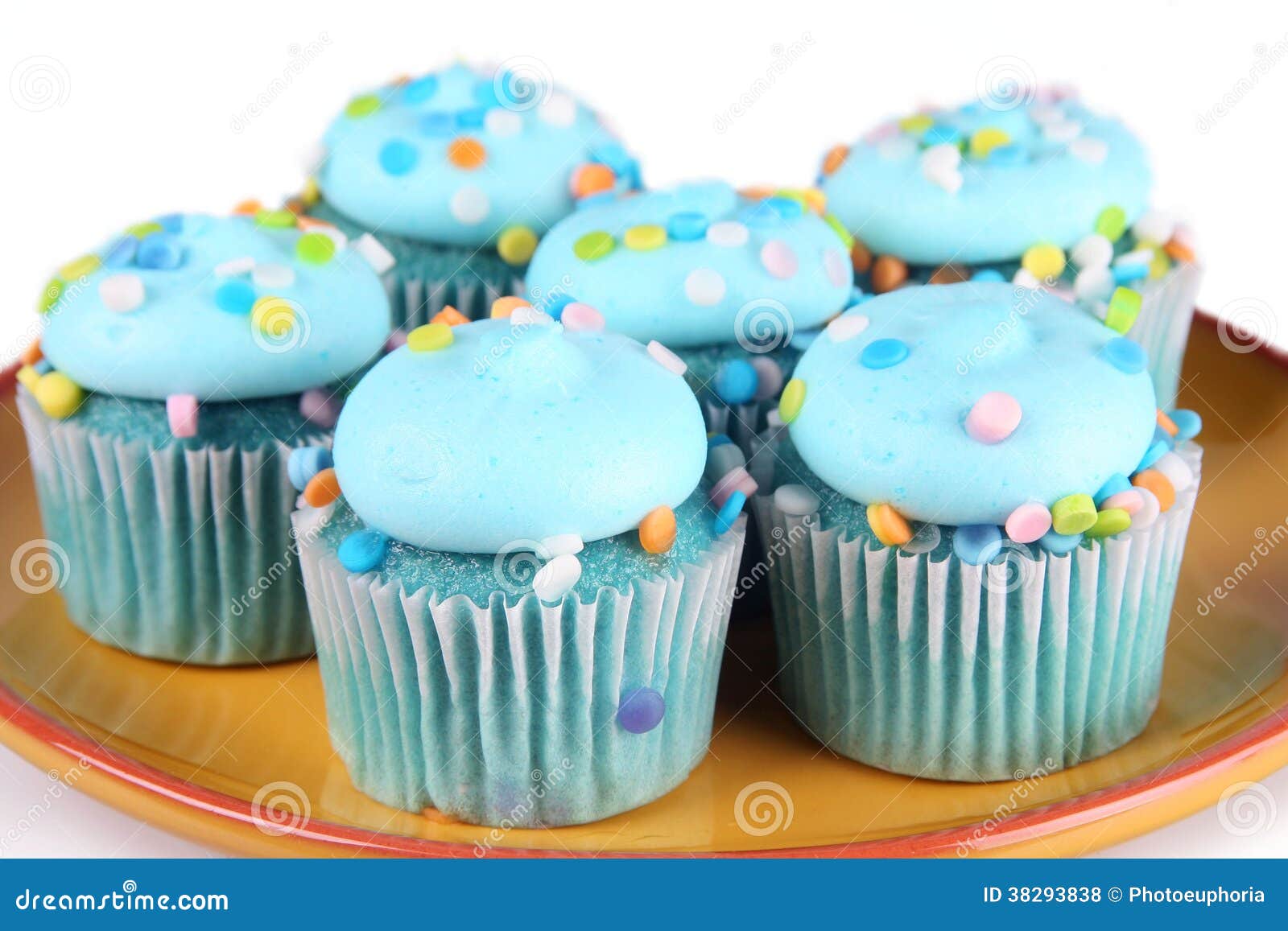 Blue Cupcakes stock photo. Image of cake, bright, home - 38293838
