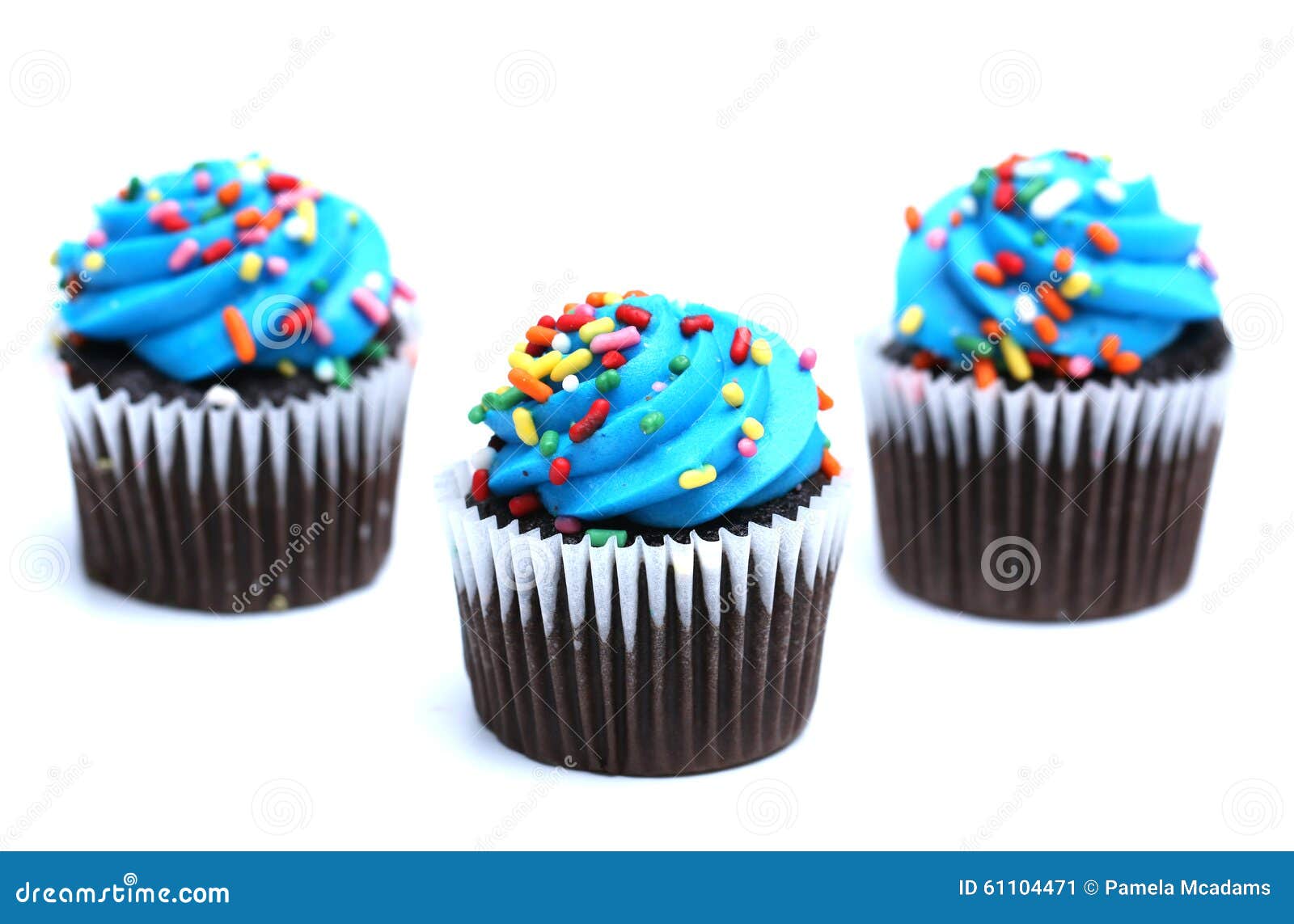 Blue Cupcakes stock image. Image of cake, background - 61104471
