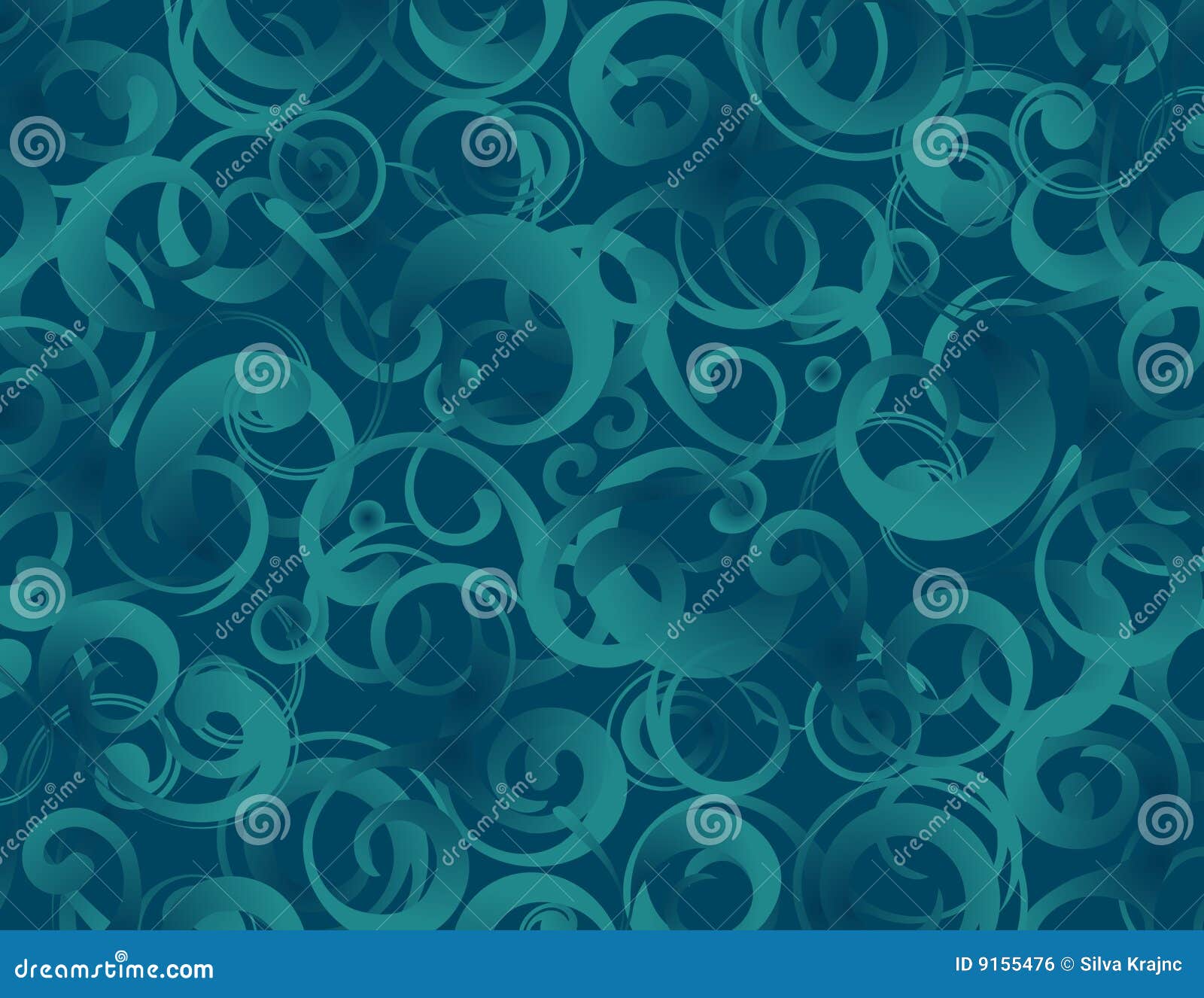 Blue curly pattern vector stock vector. Illustration of green - 9155476