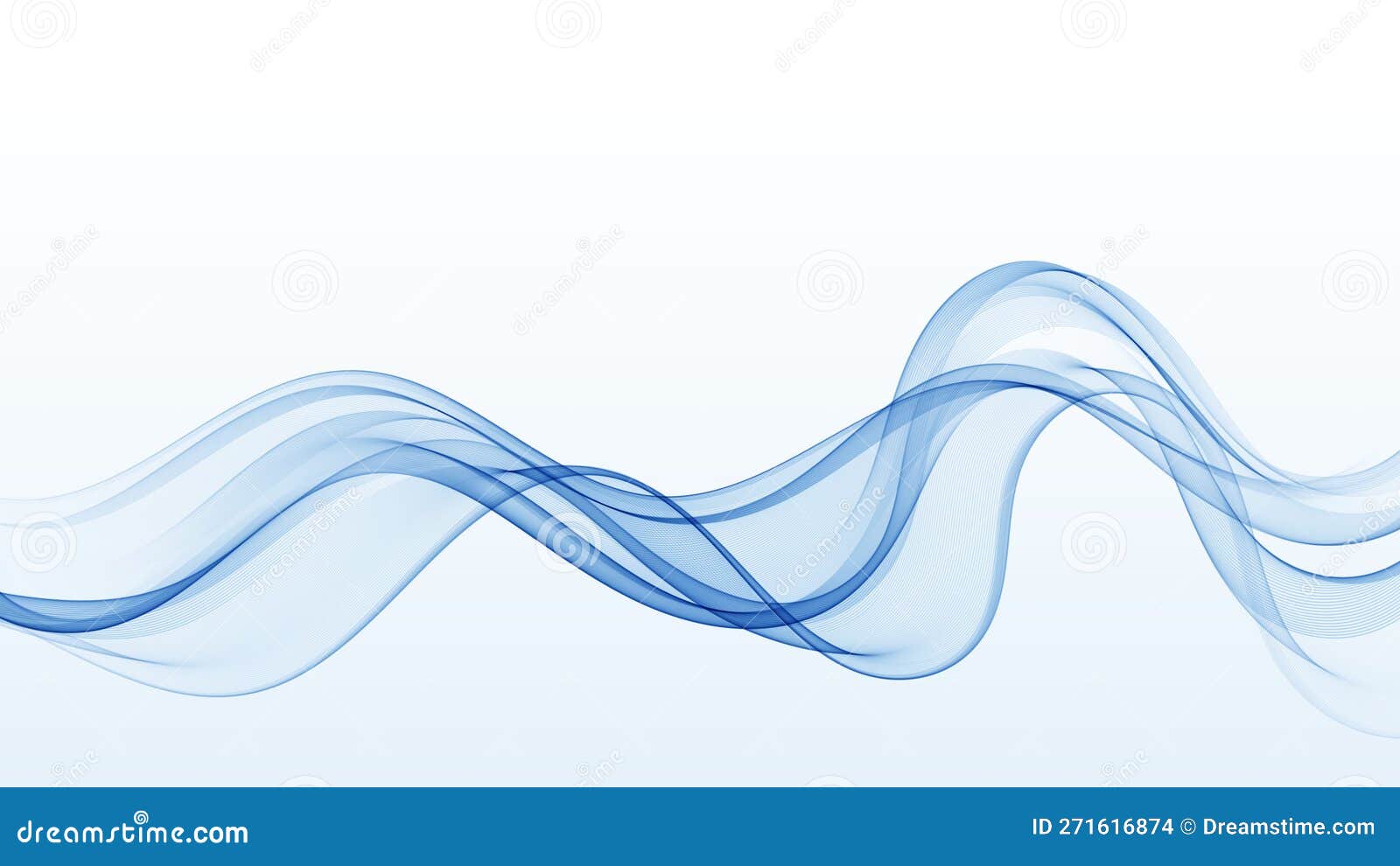 Blue Curly Transparent Flow of Wavy Lines,abstract Blue Wave Background ...